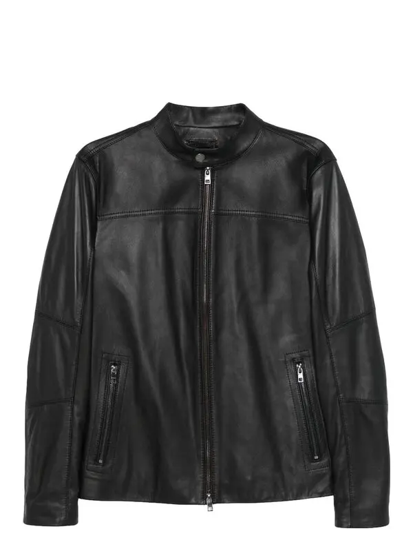 Michael Kors Basic Nappa Racer Jacket - Black