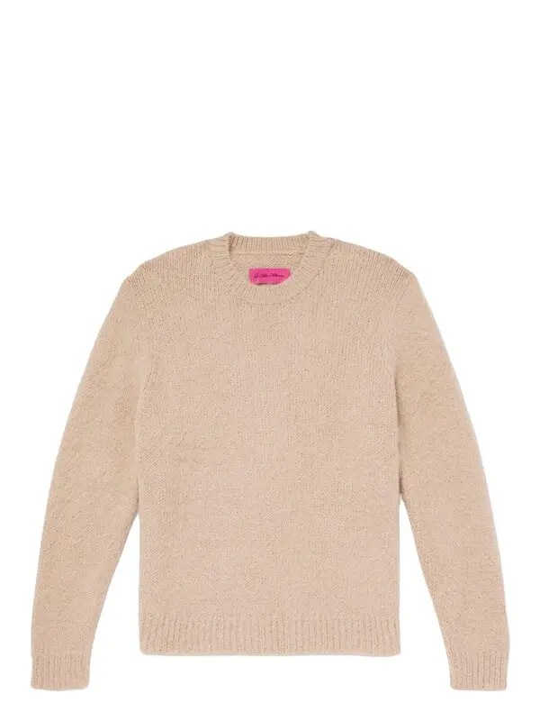 THE ELDER STATESMAN Thistle Brushed Suri Alpaca-blend Sweater - Neutrals