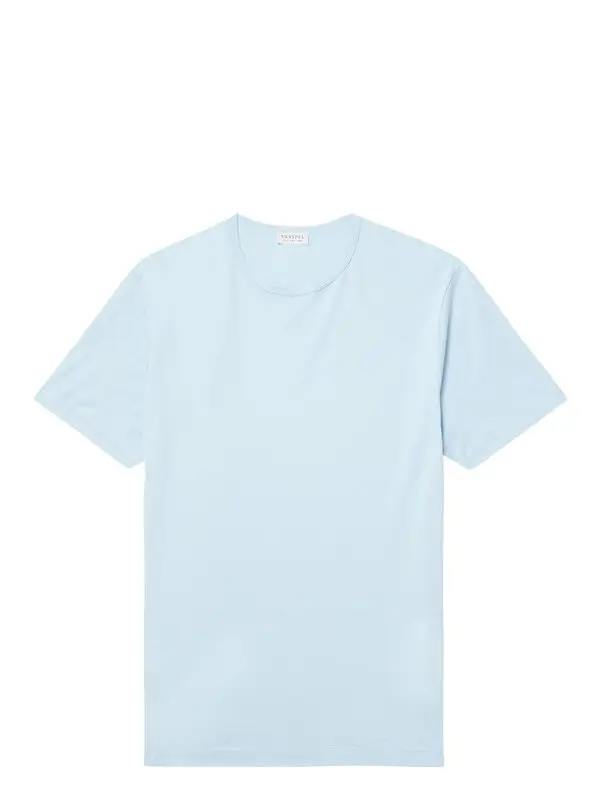 Sunspel Slim-fit Supima Cotton-jersey T-shirt - Blue