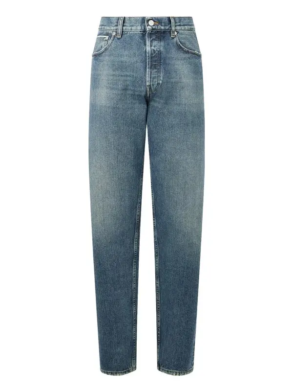 Thom Sweeney Straight-leg Distressed Jeans - Blue