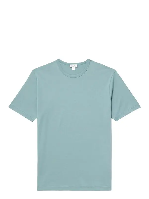 Sunspel Slim-fit Supima Cotton-jersey T-shirt - Blue