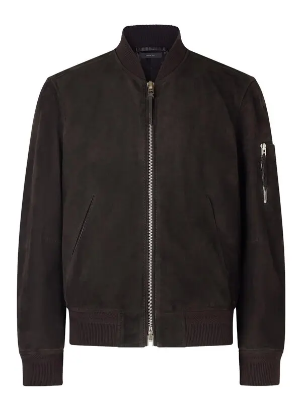 TOM FORD Suede Bomber Jacket - Brown