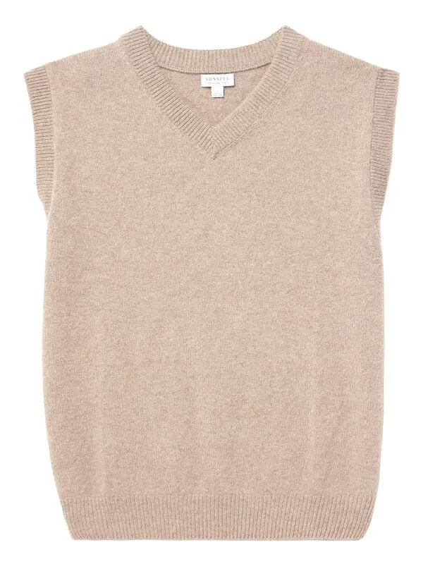 Sunspel Wool Sweater Vest - Neutrals