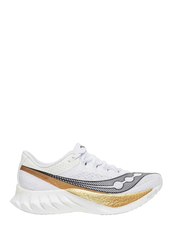 Saucony Endorphin Pro 4in Athletic Sneakers - White/gold