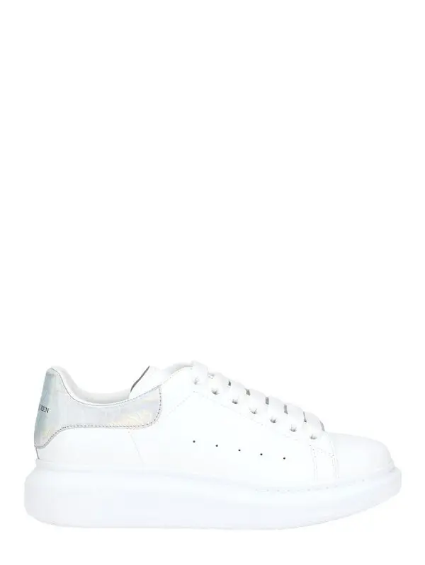 Alexander McQueen Oversized Heel Tab Sneakers - White/iridescent