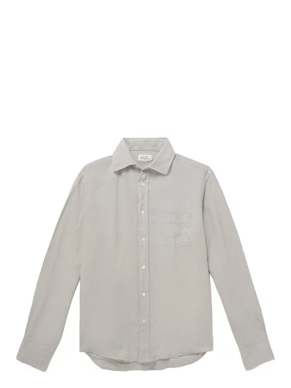 Hartford Paul Pat Linen Shirt - Green