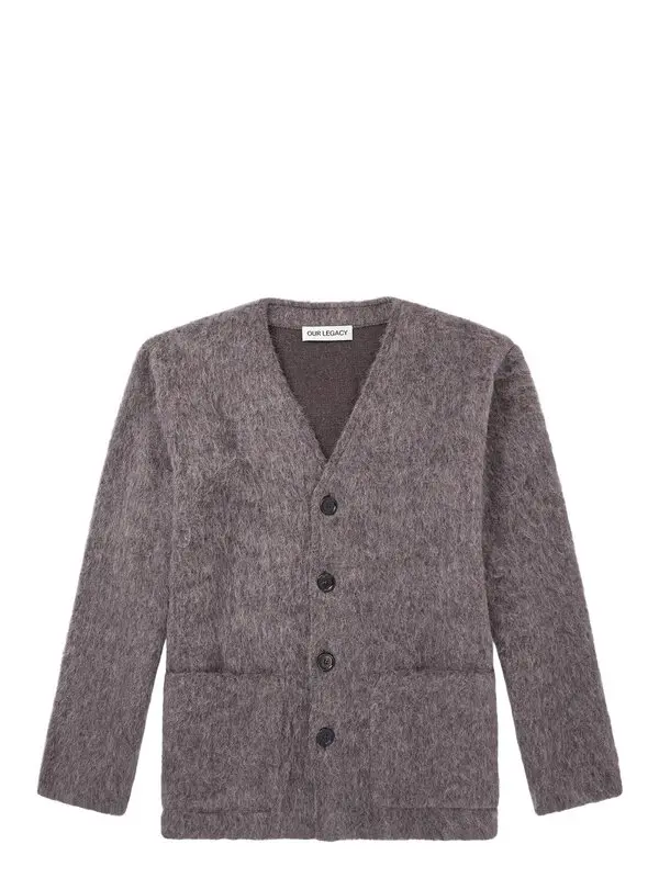 Our Legacy Brushed-knit Cardigan - Gray