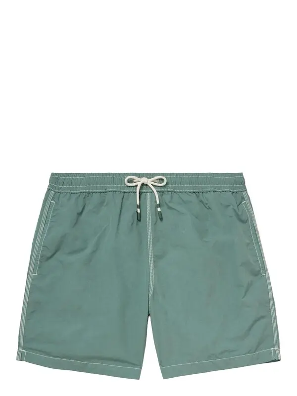 Hartford Slim-fit Mid-length Swim Shorts - Green