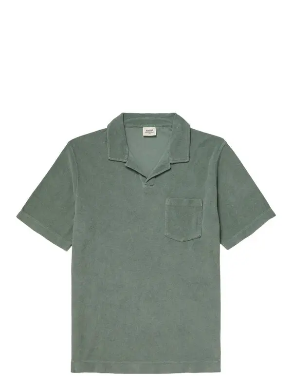 Hartford Cotton-terry Polo Shirt - Green
