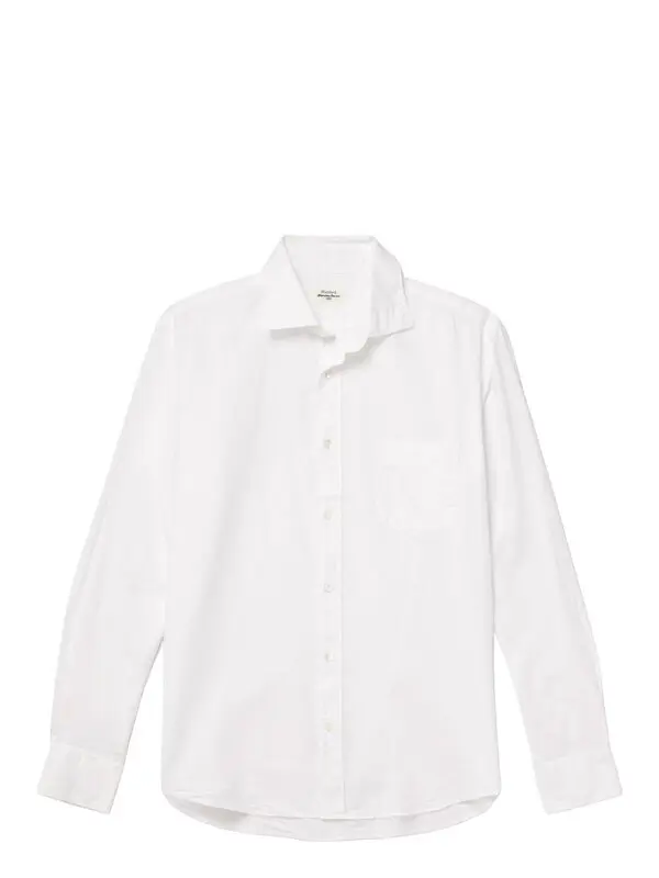 Hartford Paul Pat Cotton-poplin Shirt - White
