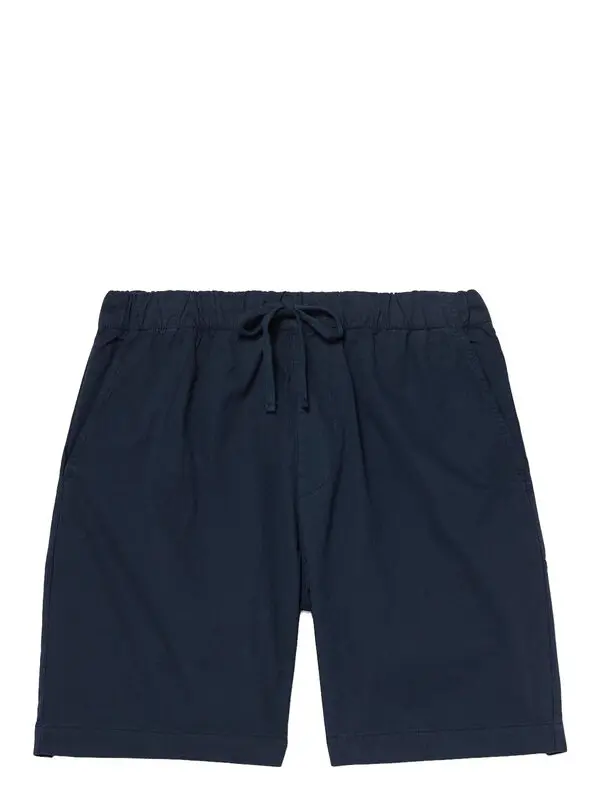 Hartford Joggy Slim-fit Cropped Shorts - Blue