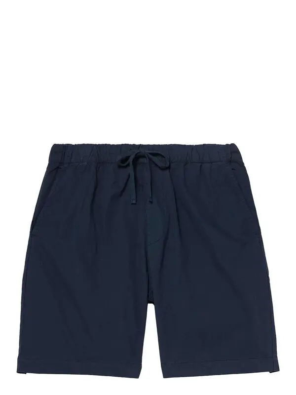 Hartford Joggy Slim-fit Cropped Shorts - Navy