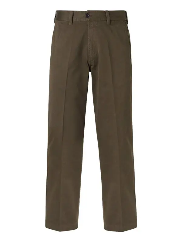 DRAKE'S Him Straight-leg Cotton-twill Chinos - Green