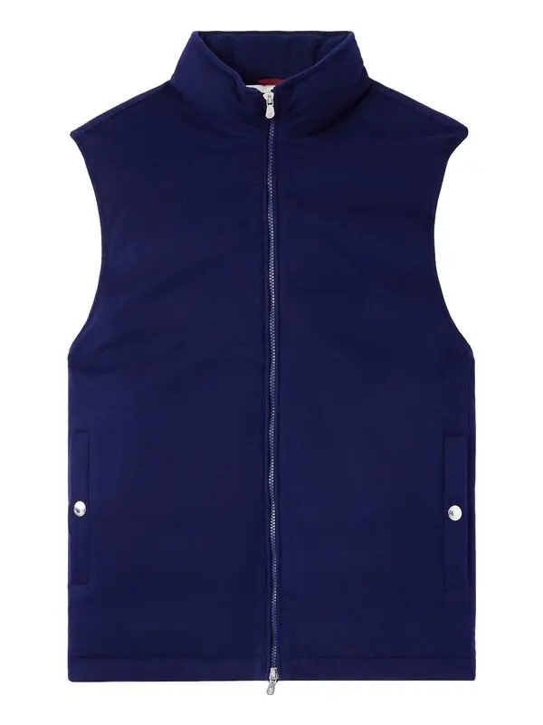 Brunello Cucinelli Wool-felt Down Gilet - Blue
