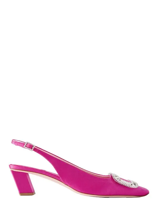 ROGER VIVIER Belle Vivier Pilgrim Slingback Pumps - Pink