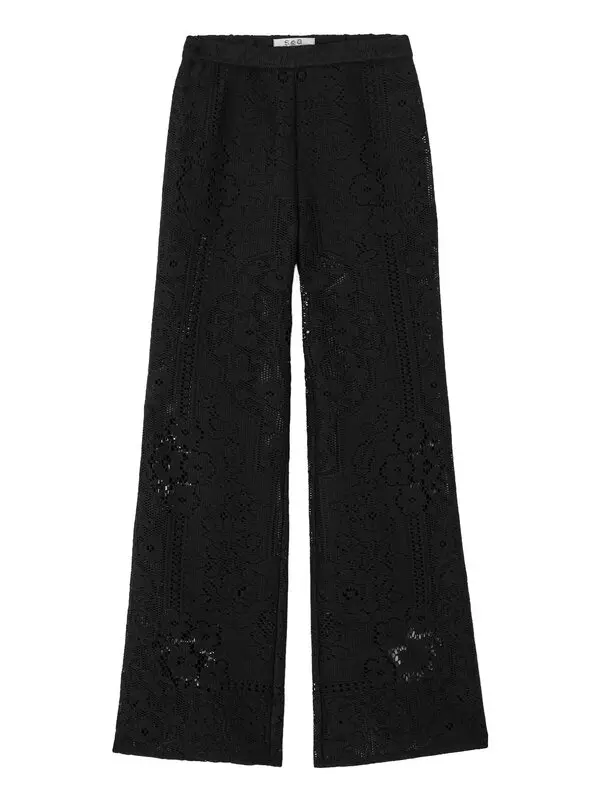 Sea Arianna Flared Lace Pants - Black