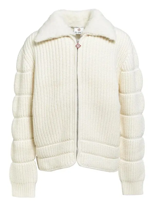 Casablanca Rib Padded Jacket - White