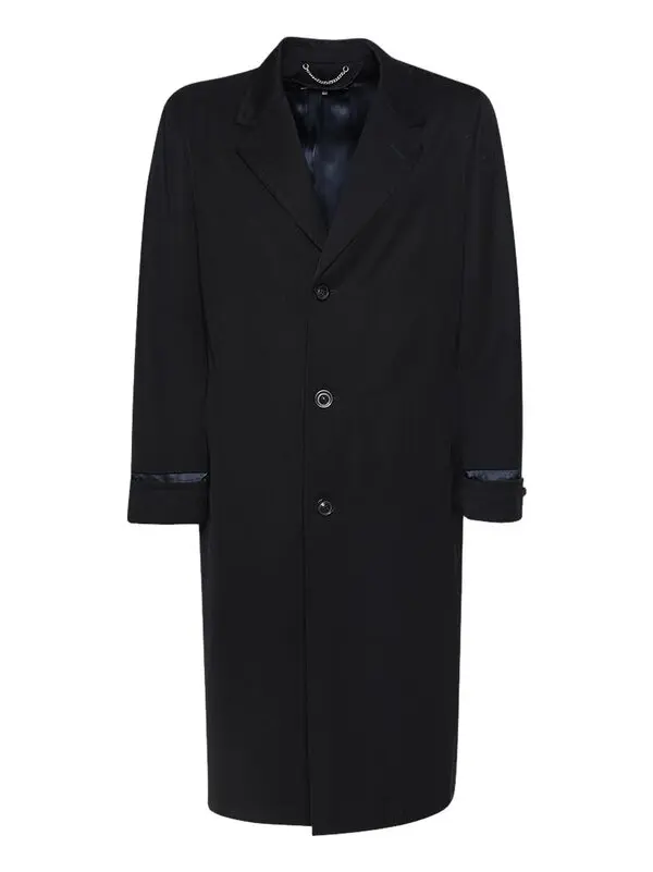MAISON MARGIELA Tailored Virgin Wool Coat - Black
