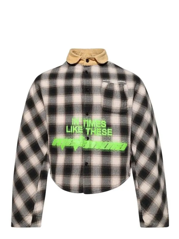 RIVINGTON ROI REBIS In Times Like These Abraxas Shirt Plaid - Black