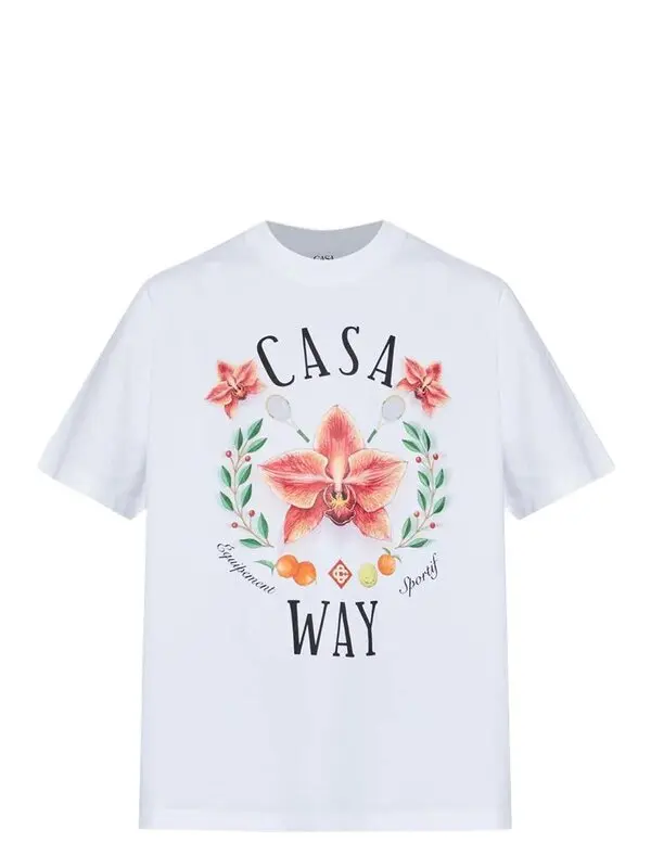 Casablanca Casa Way Orchid Classic Tee - White