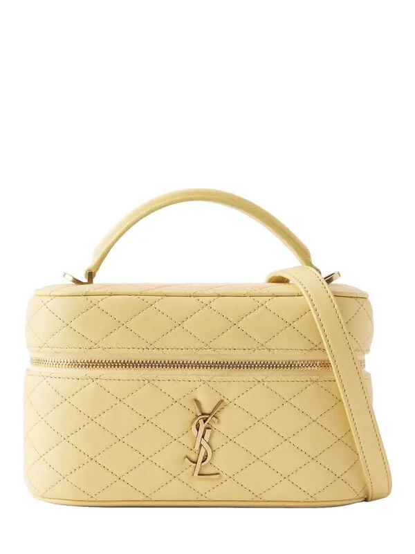Saint Laurent Gaby Leather Shoulder Bag - Yellow