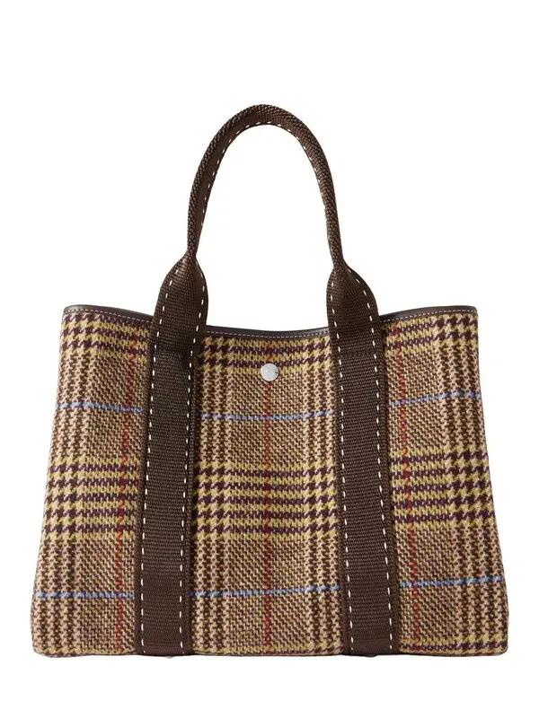 Rue De Verneuil St Paul Traversée Medium Checked Tote - Brown