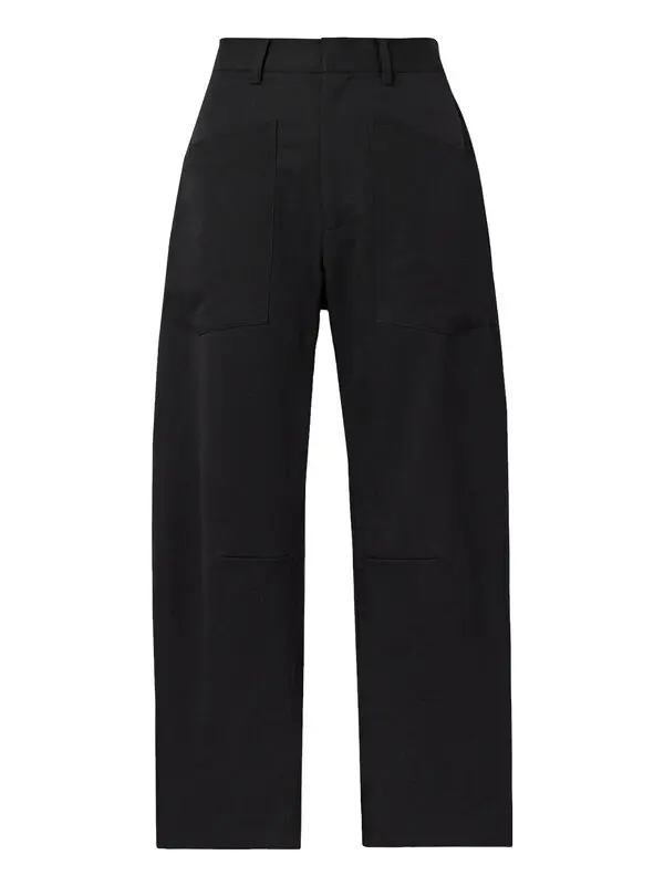 NILI LOTAN Shon Wool-twill Tapered Pants - Black