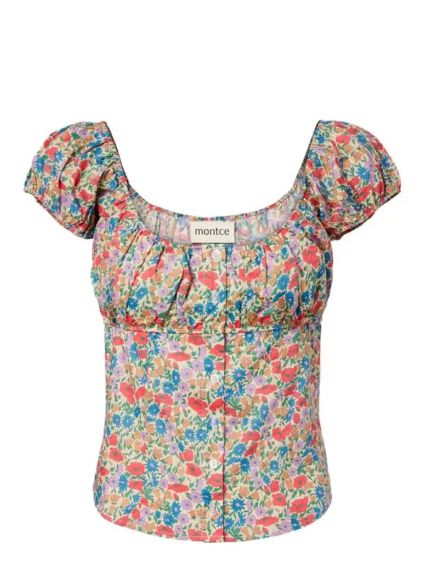 MONTCE Millie Floral Cotton Top - Multicoloured