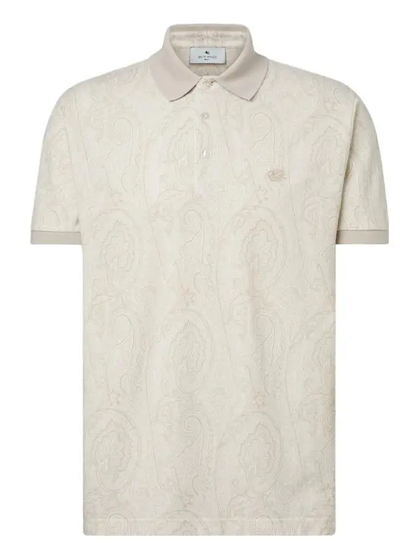 Etro Paisley Cotton Polo Shirt - White