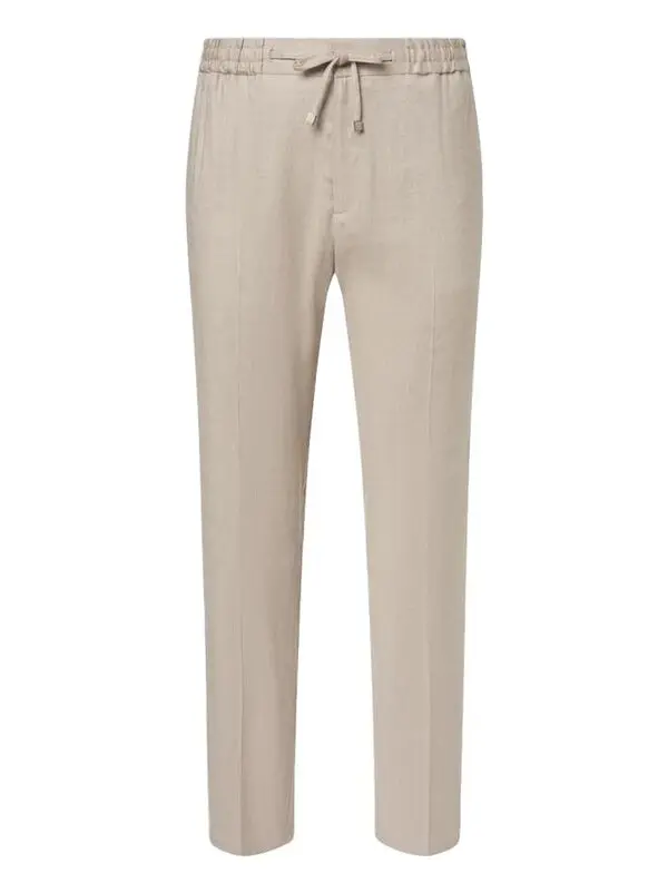 Etro Linen-blend Sweatpants - Beige