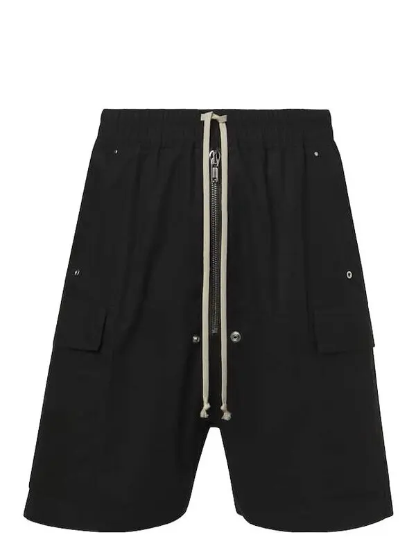 Rick Owens Cargobela Cotton Cargo Shorts - Black