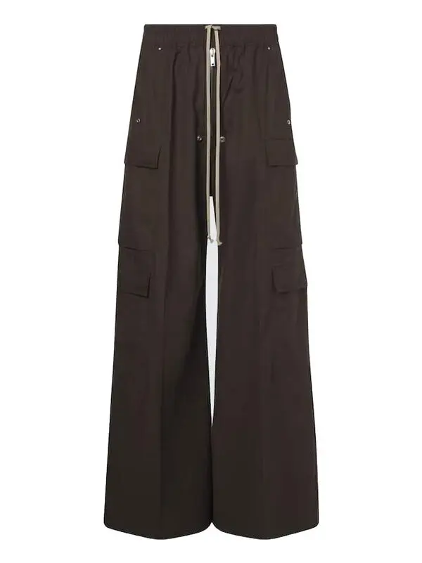 Rick Owens Cargobelas Cotton Cargo Pants - Brown