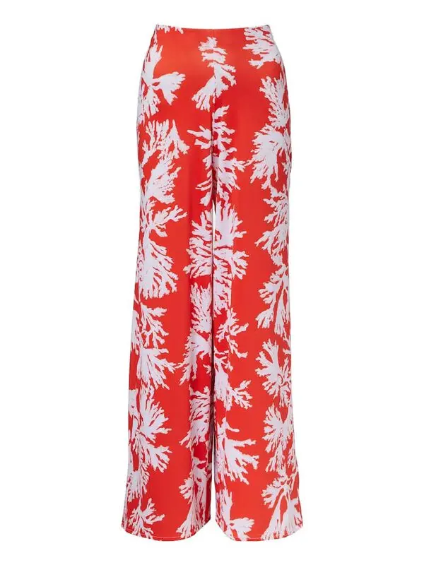 ALEXANDRA MIRO Cleo Printed Jersey Palazzo Pants - Orange