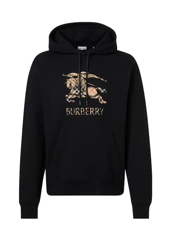 Burberry Cotton Jersey Hoodie - Black