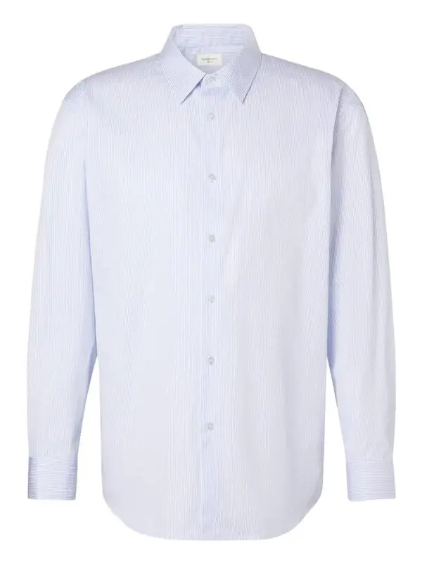 Saint Laurent Striped Cotton Shirt - White