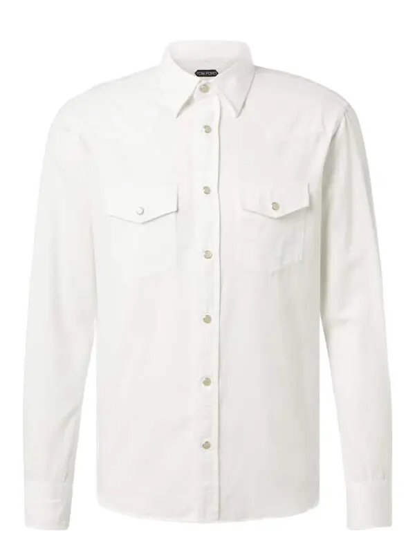 TOM FORD Cotton Poplin Shirt - White