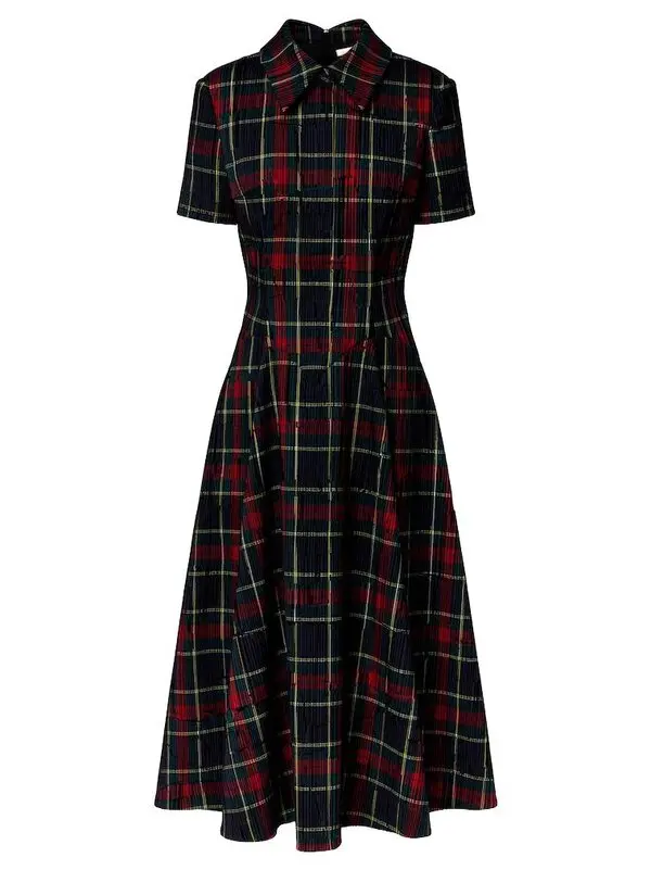 EMILIA WICKSTEAD Jody Checked Midi Dress - Multicoloured
