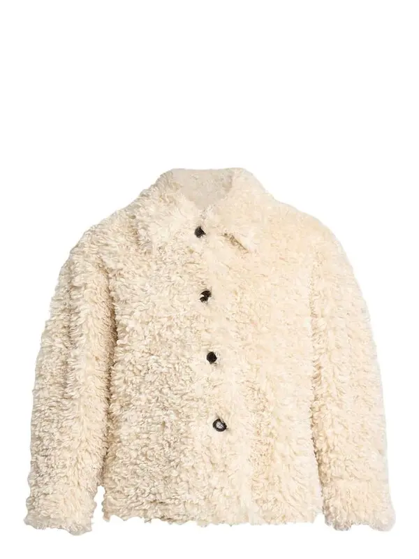 Isabel Marant Tarvey Faux-fur Shirt Jacket - Ecru