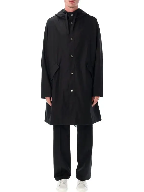 JIL SANDER Cotton Logo Parka - Black