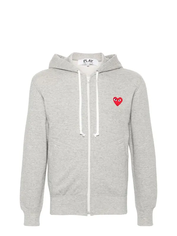Comme Des Garçons Cotton Zipped Hoodie - Grey