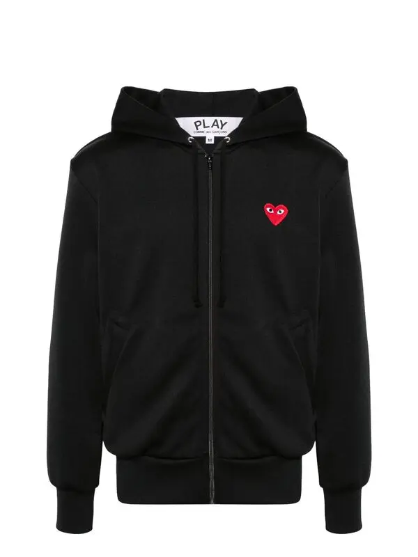 Comme Des Garçons Cotton Zipped Hoodie - Black