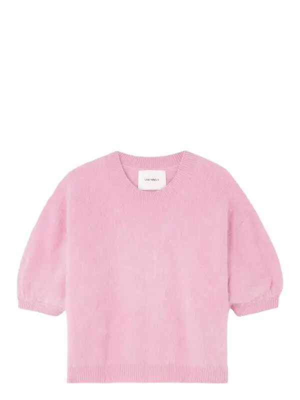 LISA YANG Juniper Brushed-cashmere Sweater - Pink