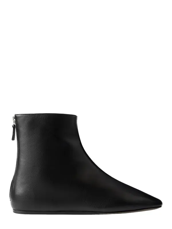 Le Monde Beryl Luna Leather Ankle Boots - Black