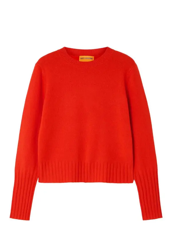 Guest In Residence Shrunken Cashmere Sweater - Red