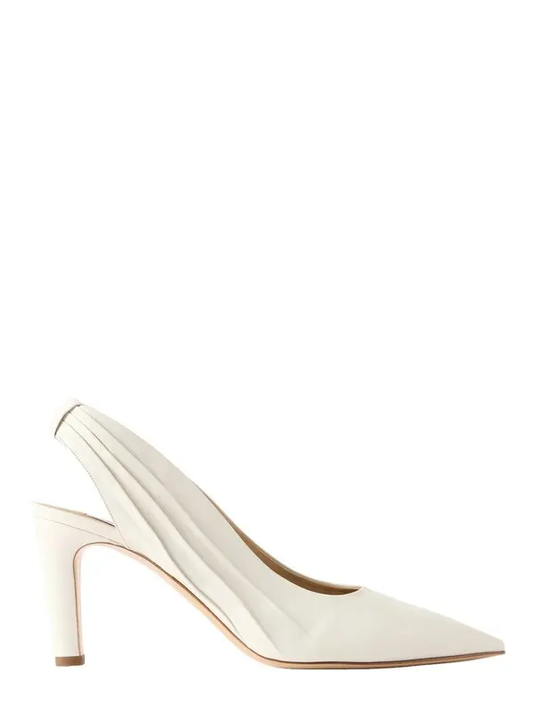 Gabriela Hearst Amari Leather Slingback Pumps - Cream