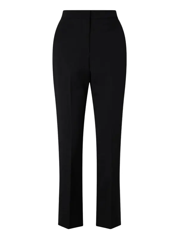 Givenchy Grosgrain-trimmed Wool Slim-fit Pants - Black
