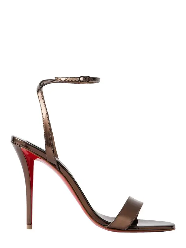 CHRISTIAN LOUBOUTIN Miss Z 100 Patent-leather Sandals - Bronze
