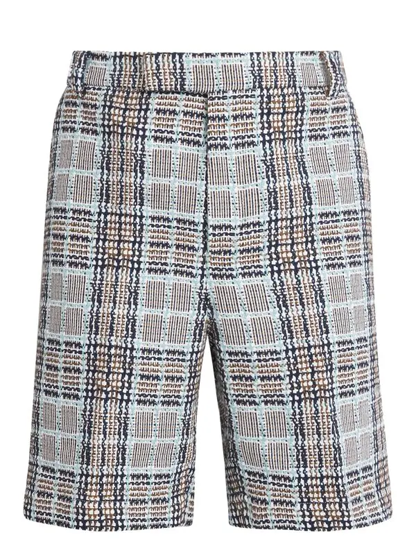 Thom Browne Plaid Chino Shorts - Blue