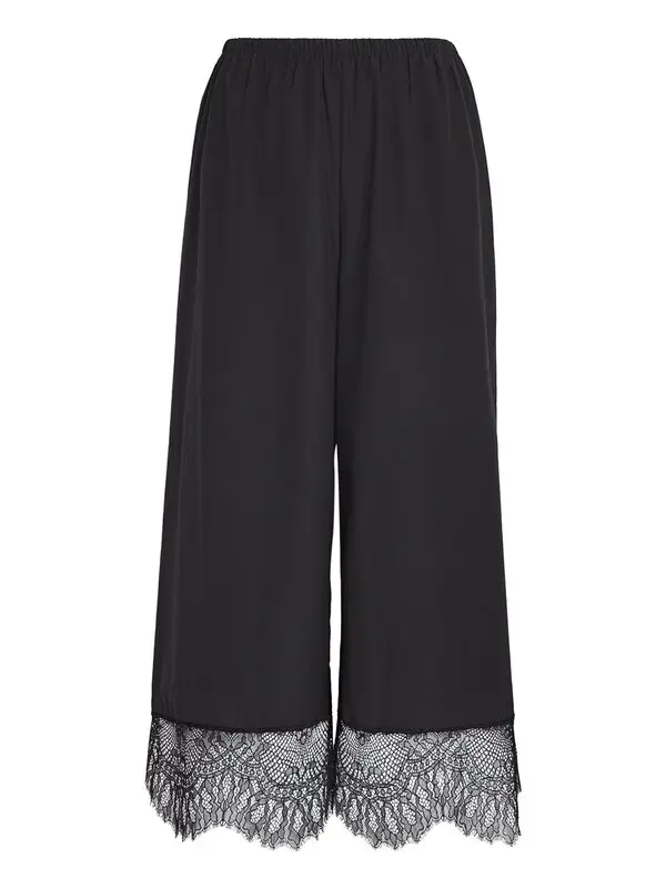 Camilla And Marc Silk-cotton Lira Wide-leg Trousers - Black