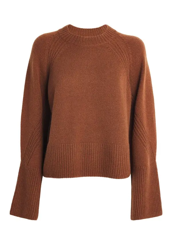 JOSEPH Cashmere Open Sweater - Brown